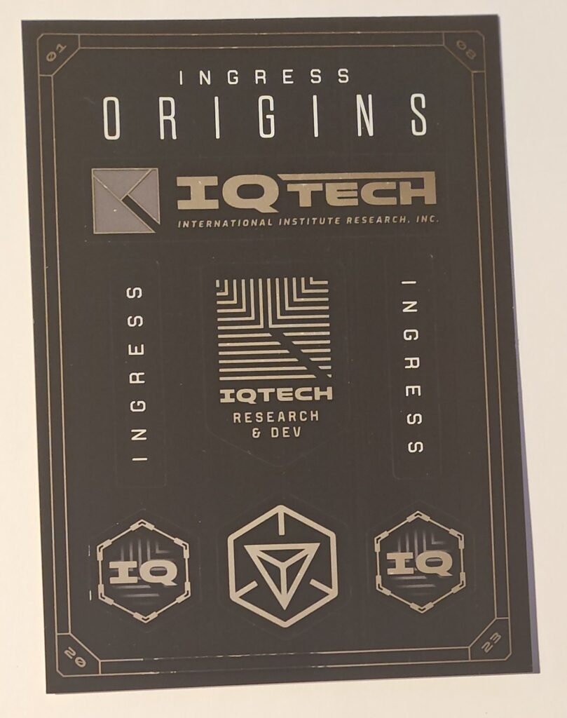 Origins Series #1: IQTech - Ingress Swag